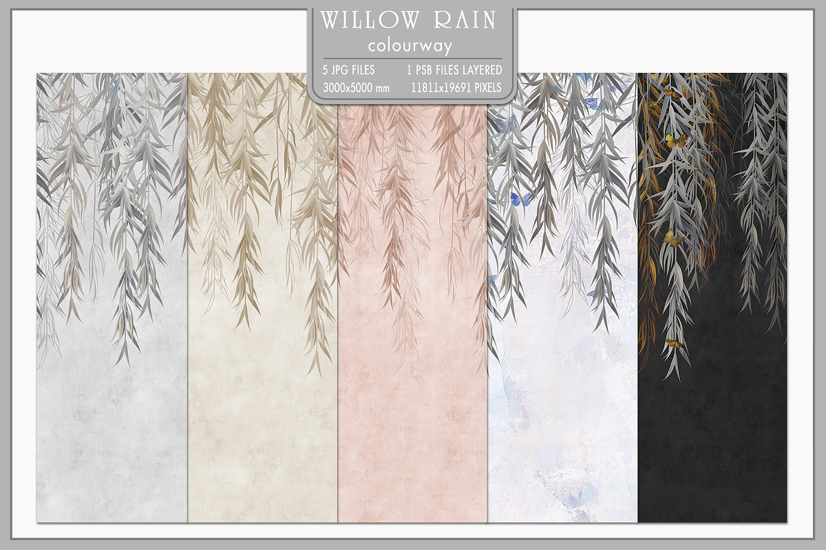 Fresco collection "Willow rain"
