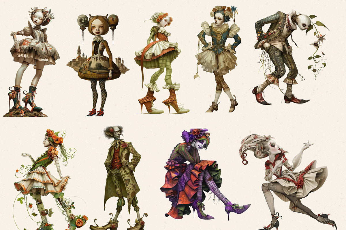 MOST PECULIAR CHARACTERS CLIPART, a Person Illustration by Daring Digies