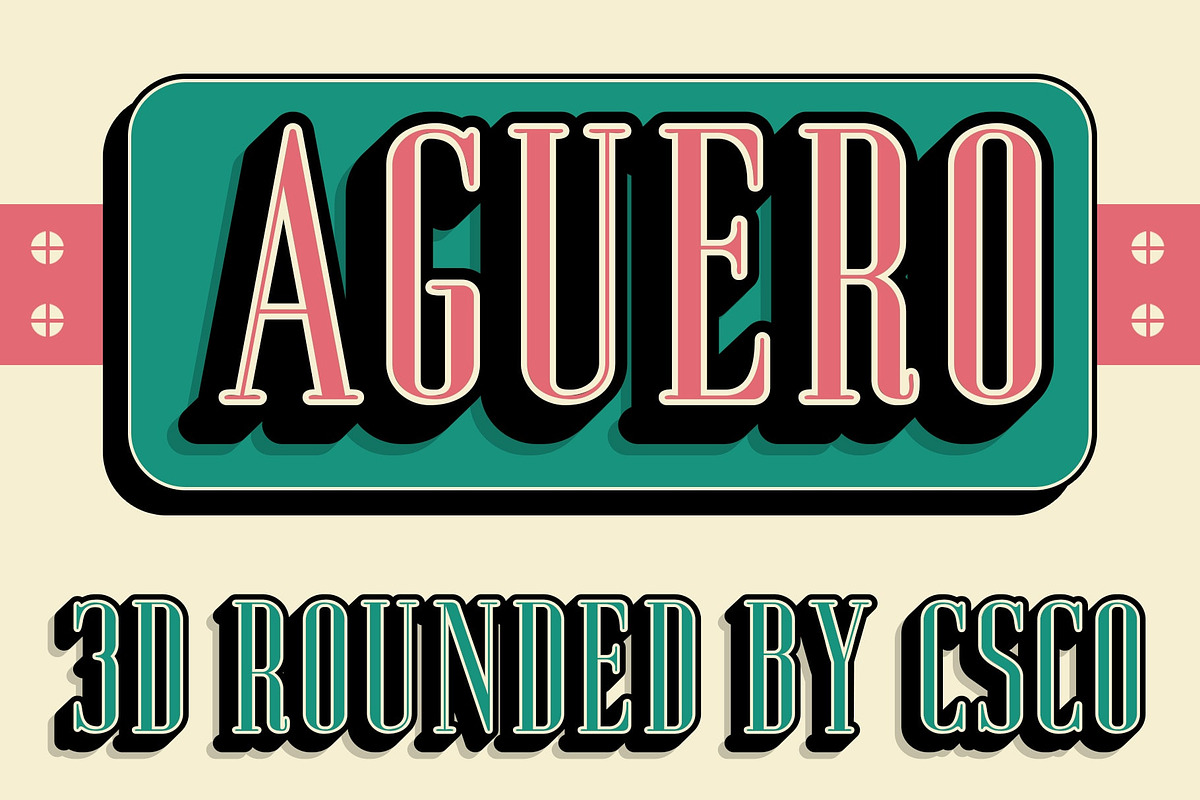 Aguero Serif Rounded 3D, a Serif Font by Craft Supply Co.