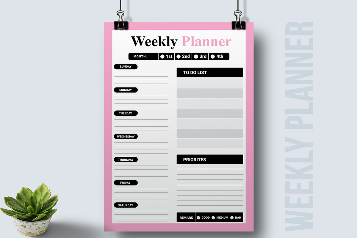 Weekly Planner Layout