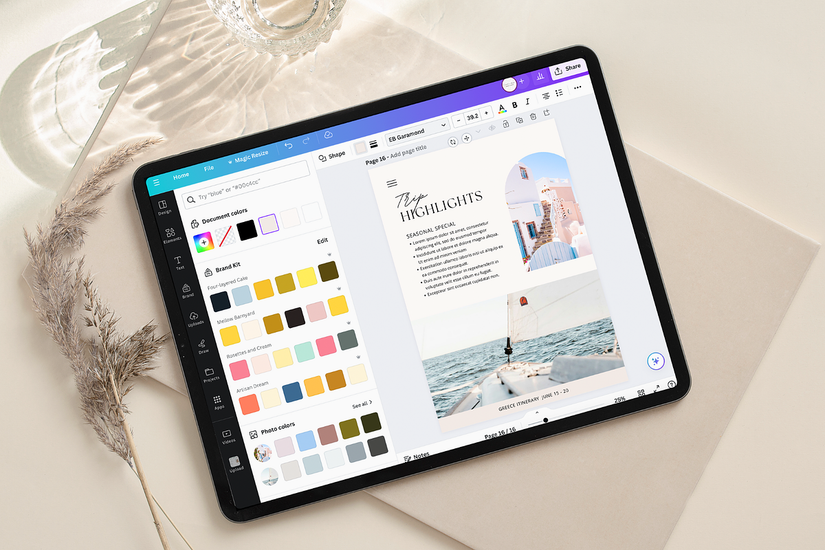 Digital Travel Itinerary Template, a Magazine Template by ShopRShop