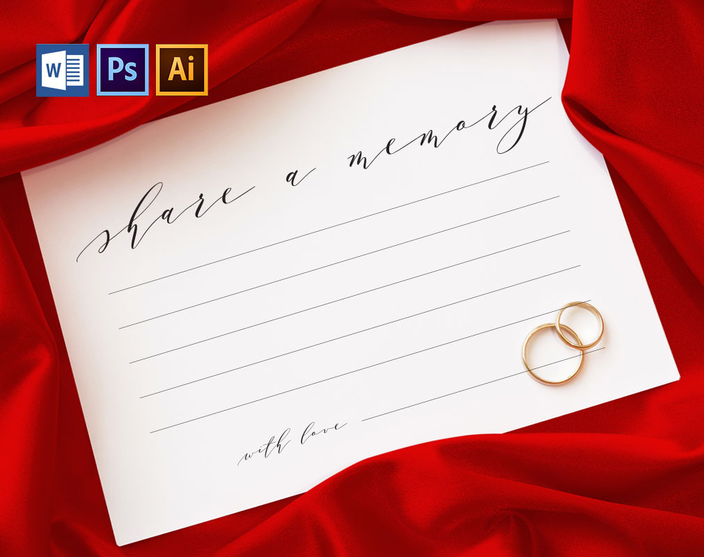 Share a Memory Card SHR37, an Invitation Template by Shafura_Wedding