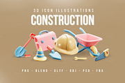 Construction 3D Icon Pack, an Object 3D Model by Murez Alsyad
