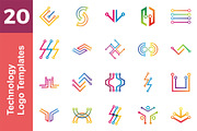 20 Logo Technology Template Bundle, a Branding & Logo Template by ...