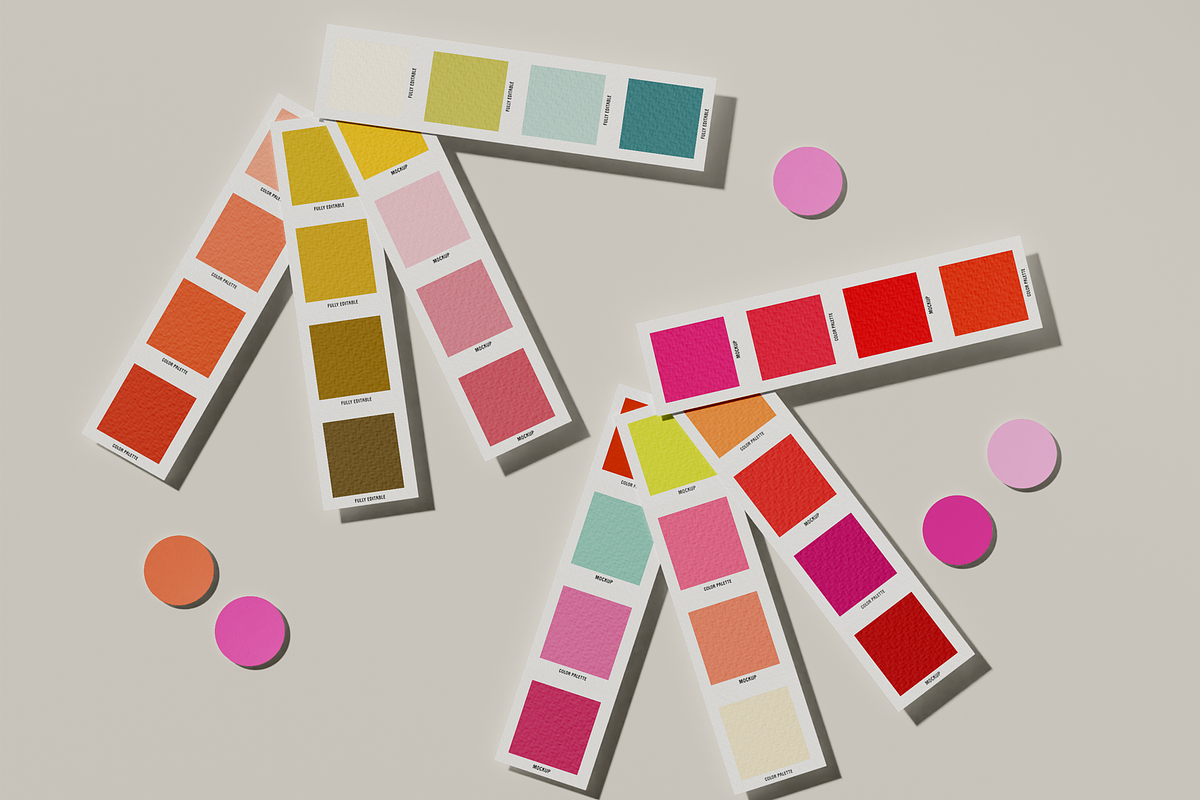 Color Palette Fan Mockup