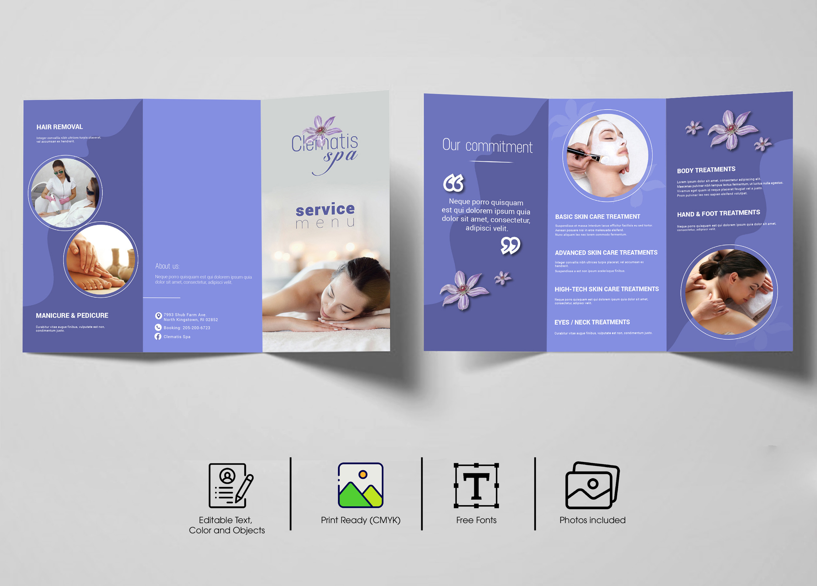 Tri-fold Spa Service Brochure