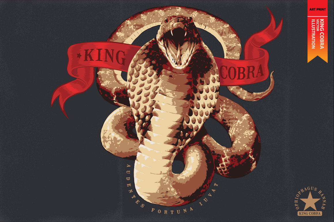 KING COBRA - Vector illustration, an Animal Illustration by Artistic ...