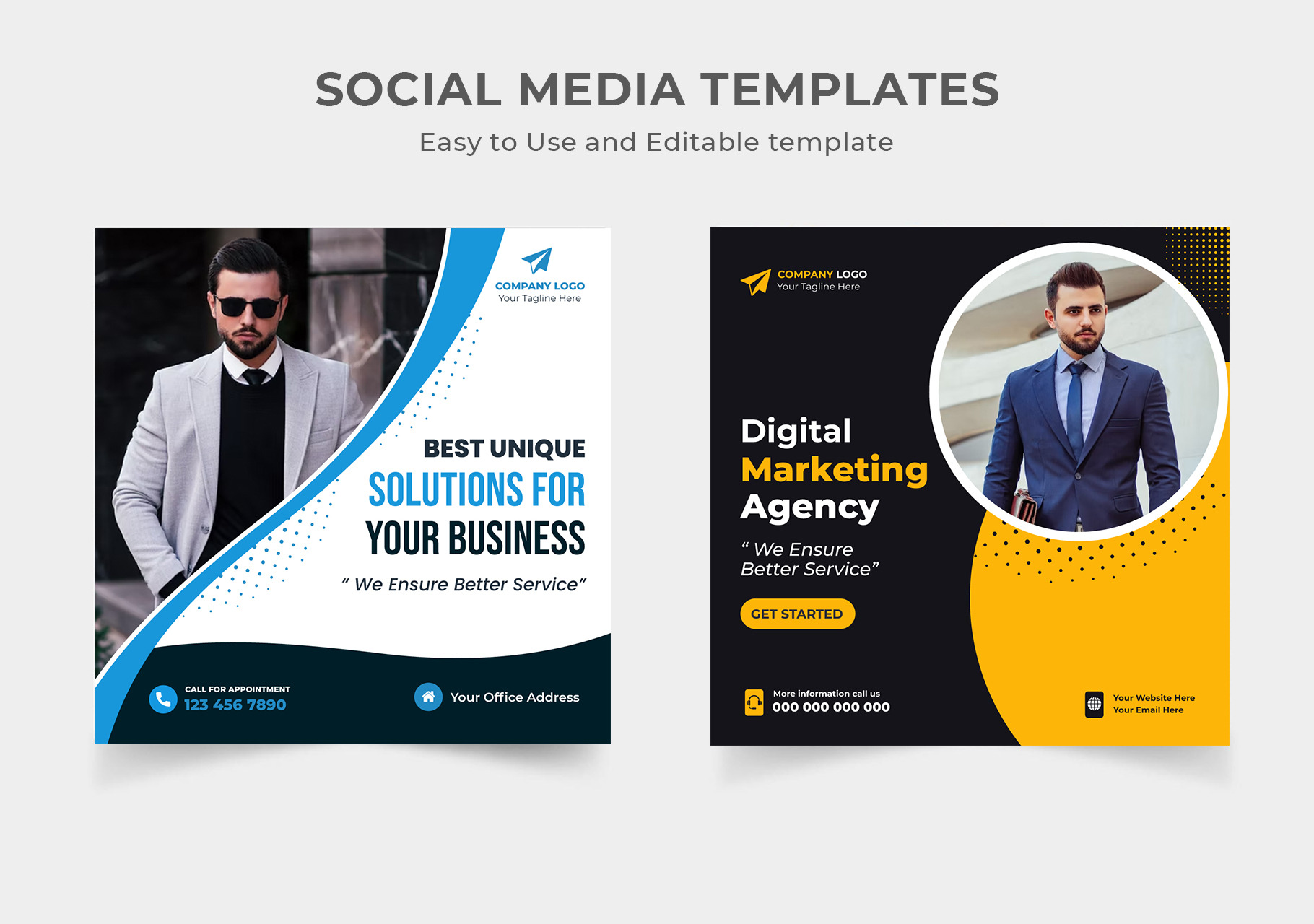 Digital Marketing Social Media Post, a Social Media Template by Designgrove