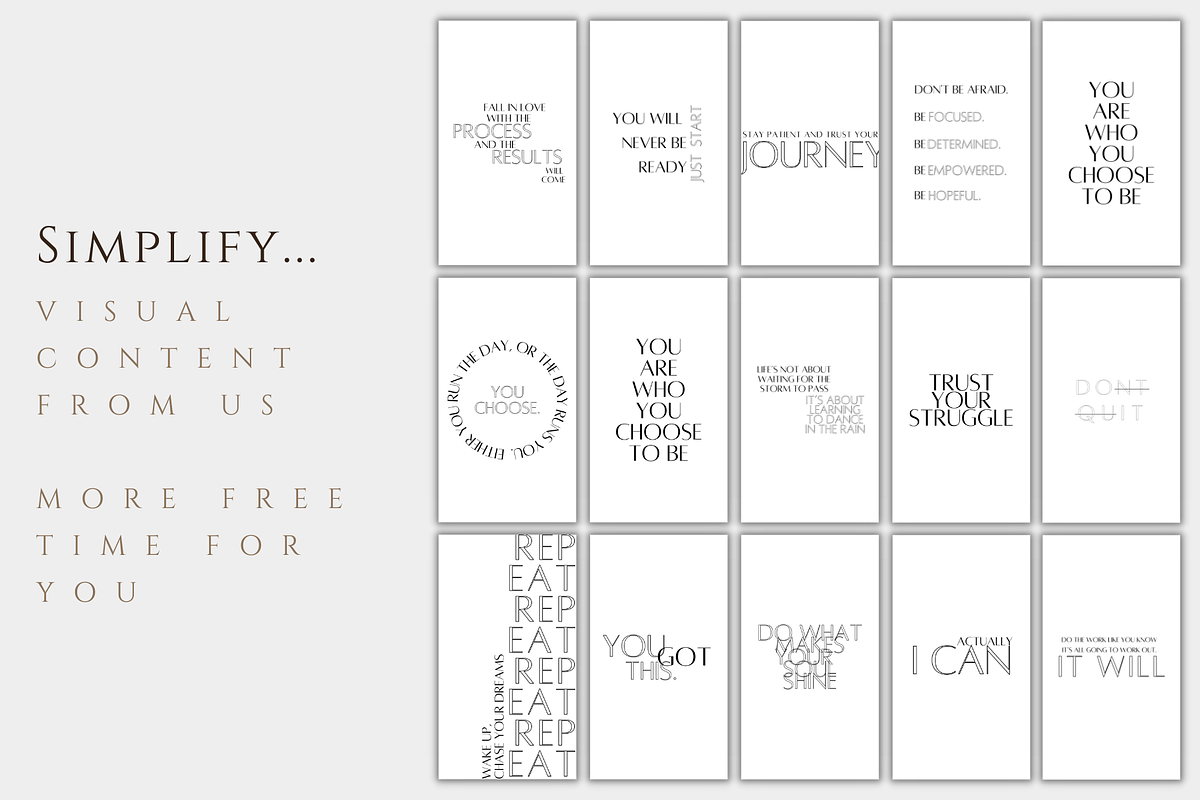 Motivation Quote Canva Template Pack, a Social Media Template by ...