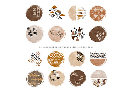 Watercolor Instagram Highlight Icons, an Icon by beatriceviyiwi