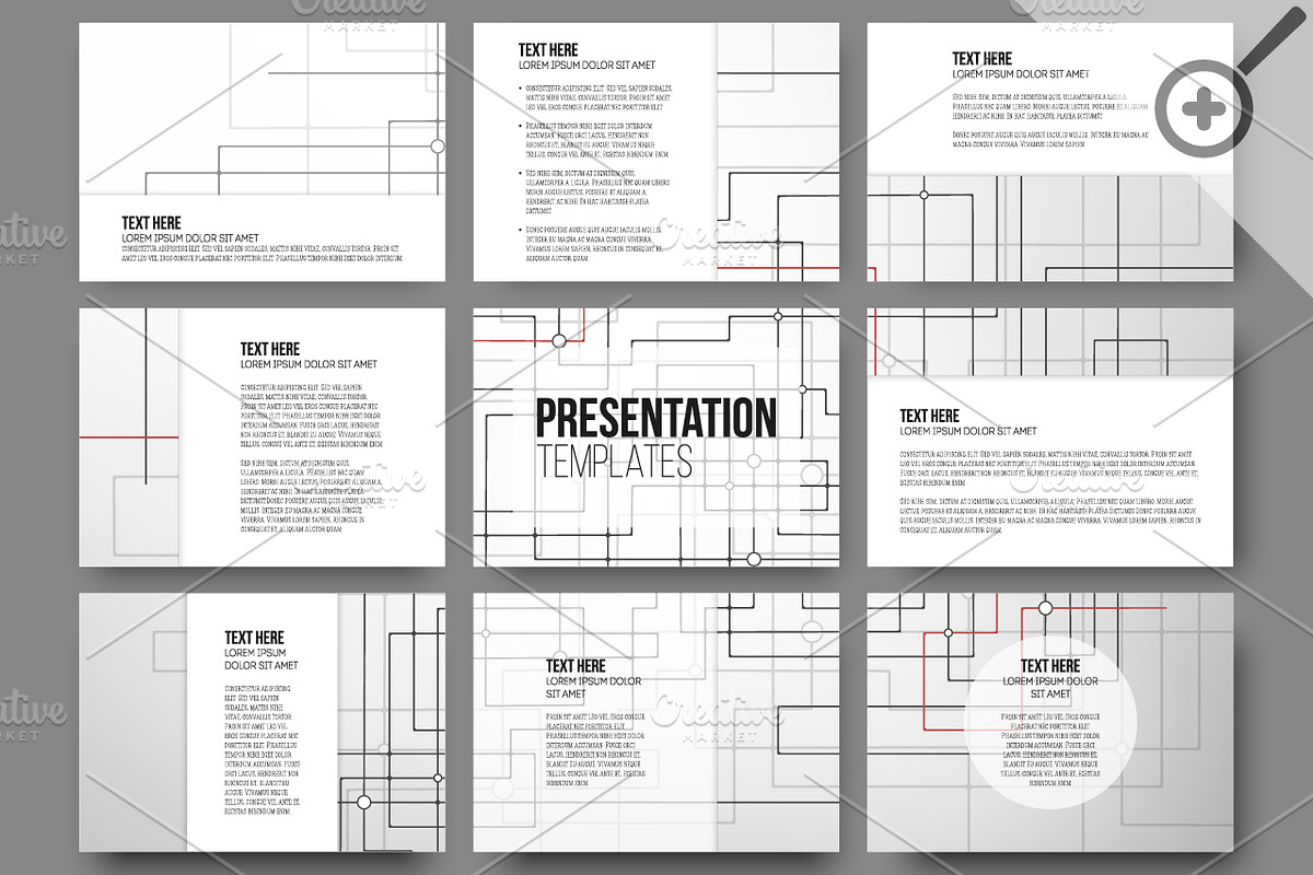 Scientific templates for slides, a Technology Illustration by VectorShop