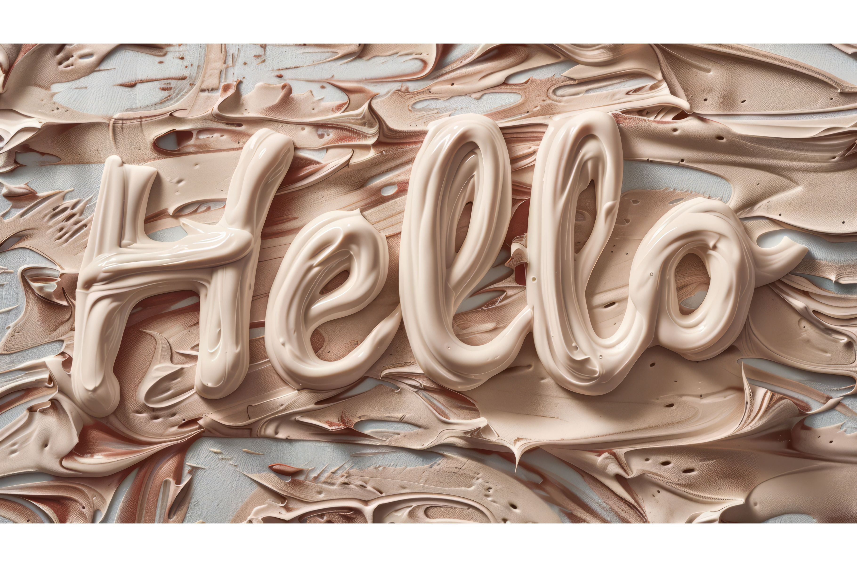 Beige Slime Hello concept art poster | Texture Illustrations ~ Creative ...