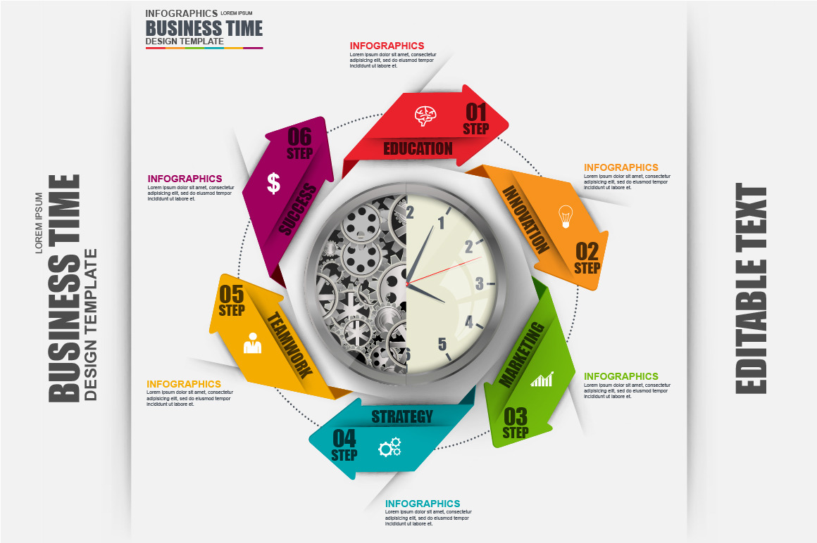 Business Time Infographics, a Presentation Template by alexdndz