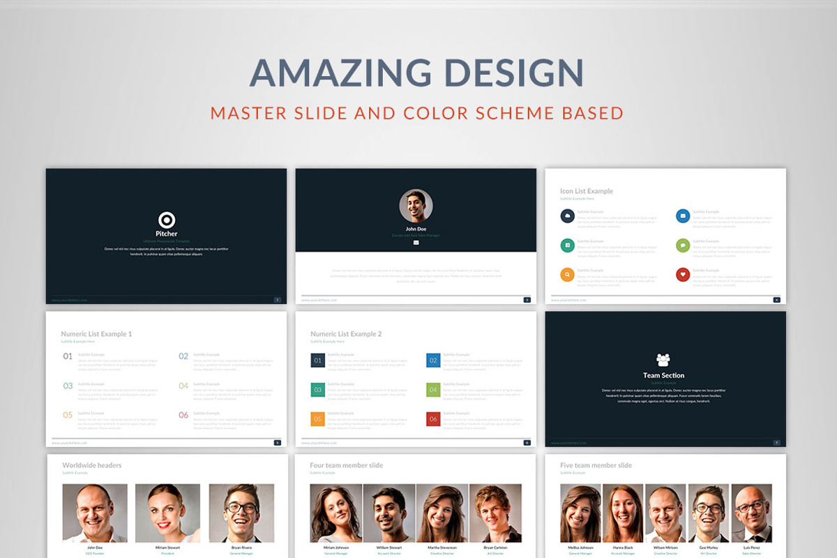 Pitcher | Powerpoint template, a Presentation Template by Zacomic Studios