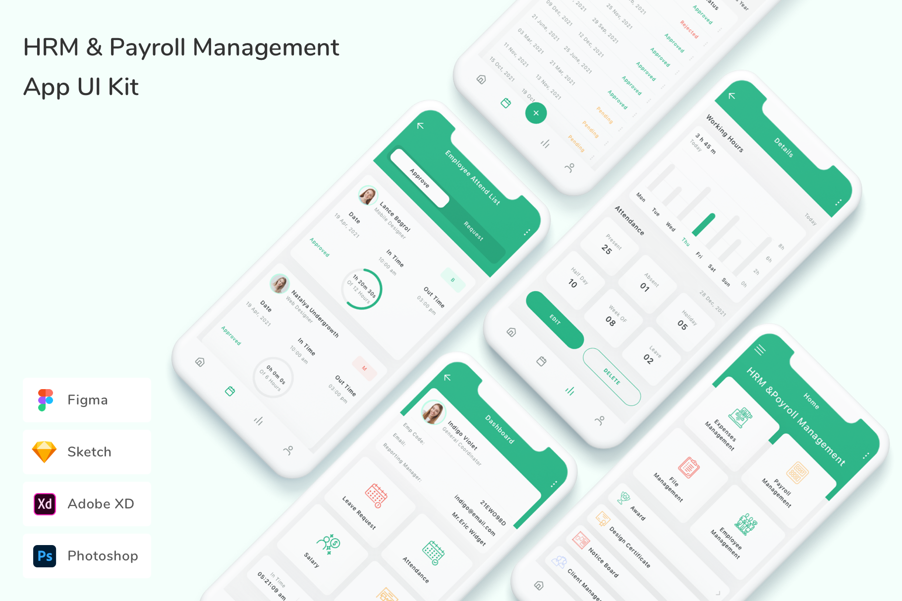 HRM & Payroll Management App UI Kit, an UI Kit Template by Betush