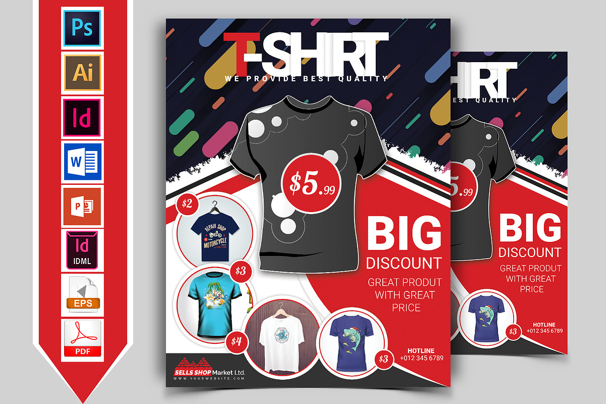 T-Shirt Promotional Flyer Vol-01, a Flyer Template by Imagine Design Studio
