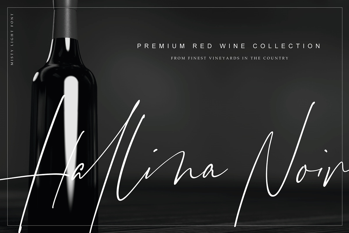 Misty Light font, a Script Font by SiDesign | misty font, misty script ...