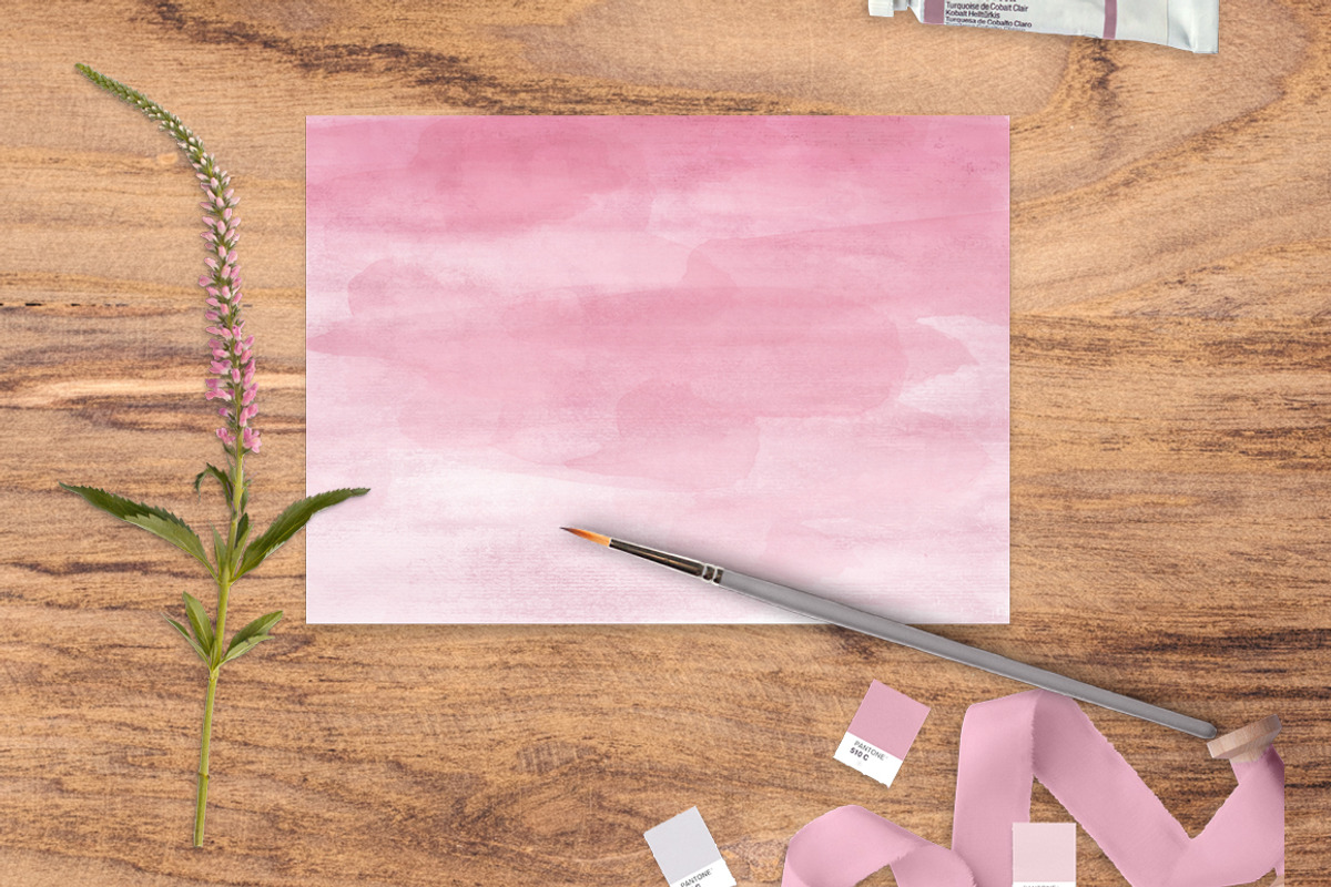 100 Watercolor Ombre digital papers, a Texture Graphic by Photohacklovers