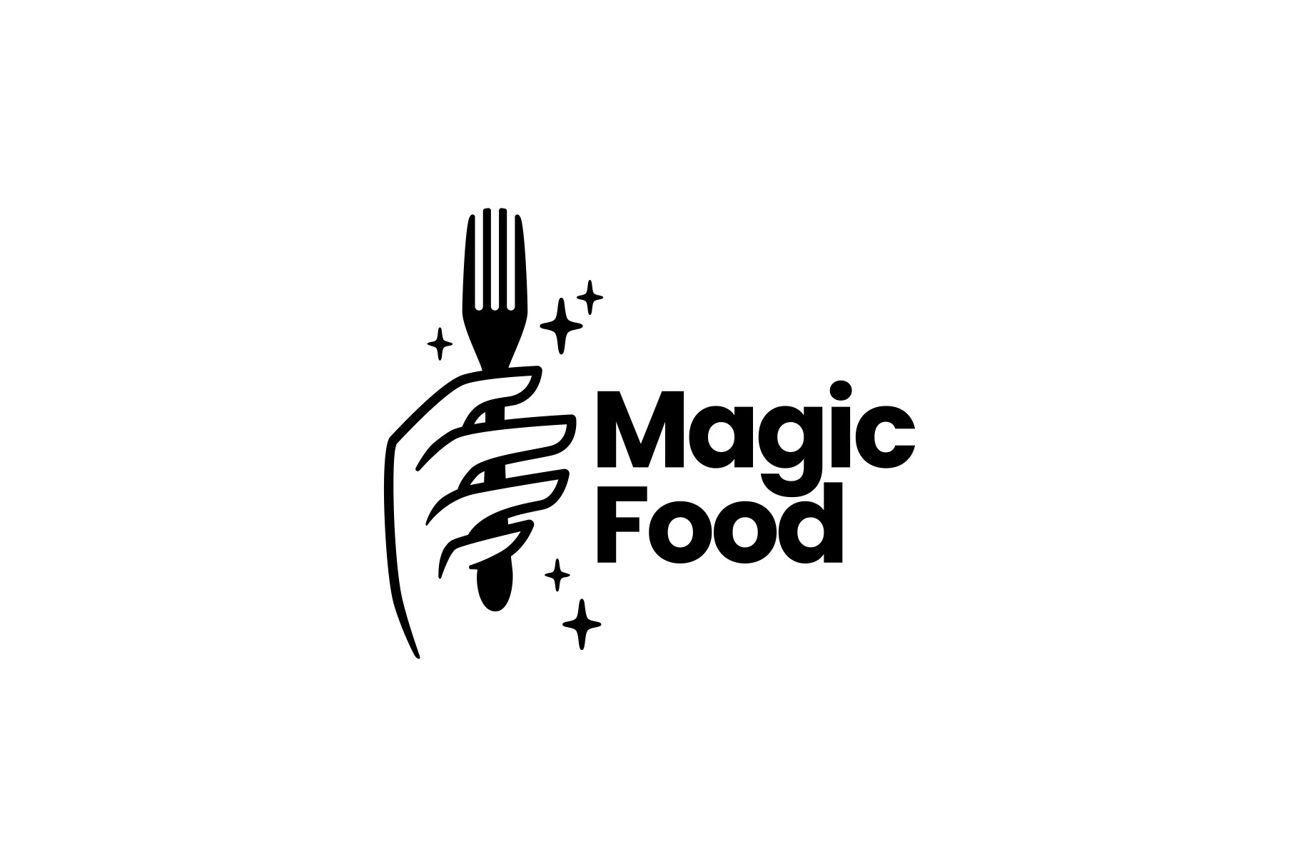magic food fork hand logo vector | Branding & Logo Templates ~ Creative ...