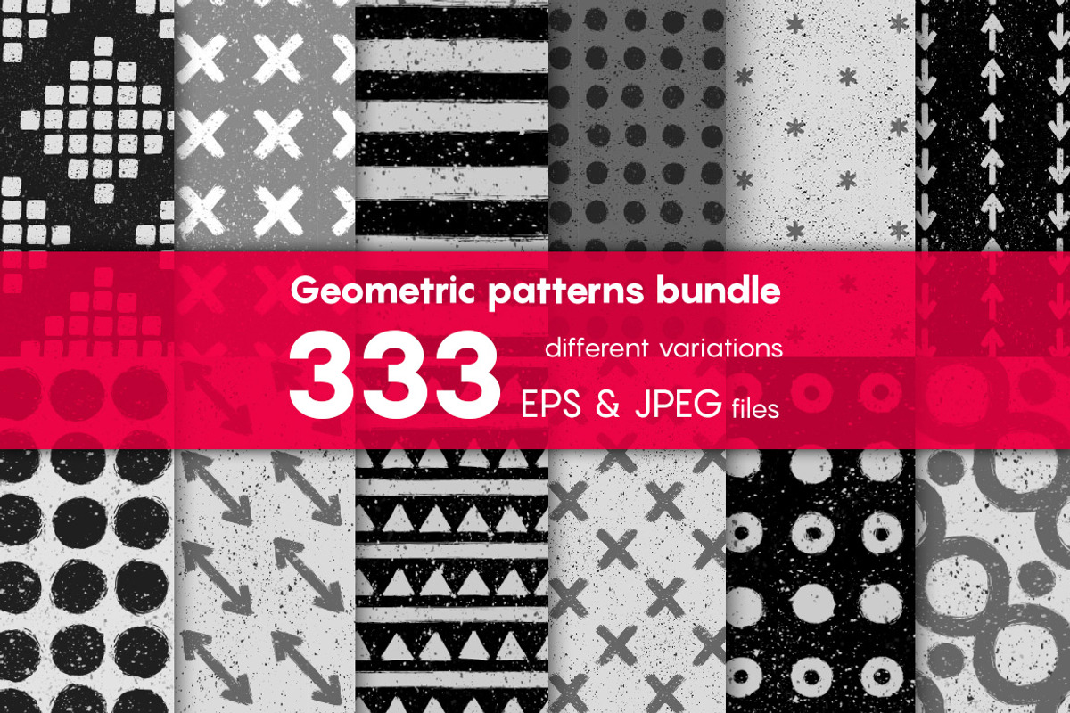 Geometric patterns bundle, a Pattern Graphic by Anastasia Koba