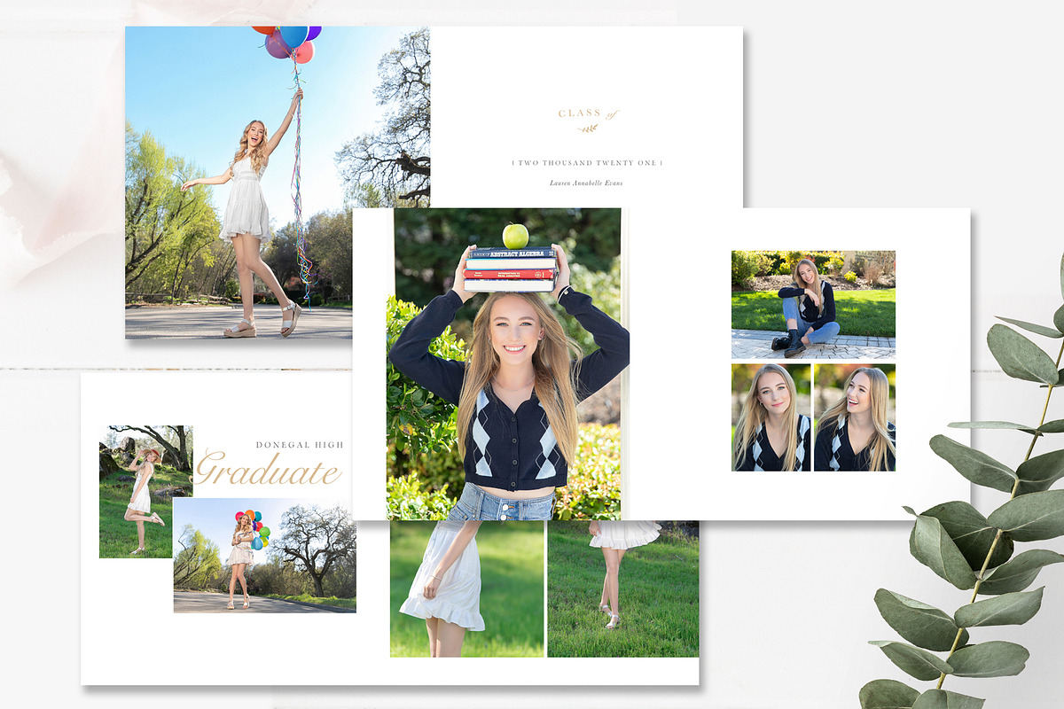 Senior Graduation Photo Book PSD, a Magazine Template by By Stephanie ...