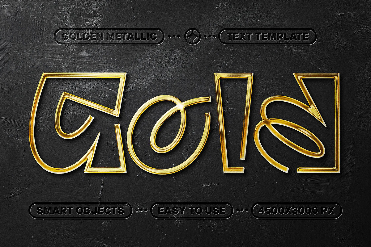 Gold Metallic Text & Logo Effect, a Layer Style Add-On by Design Squad