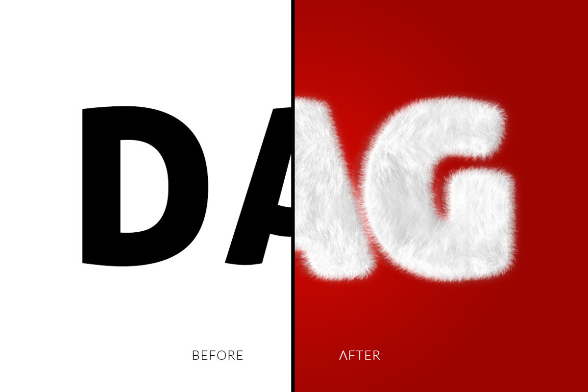 Wool Text Effect Photoshop Action, an Action Add-On by DESIGNAVO