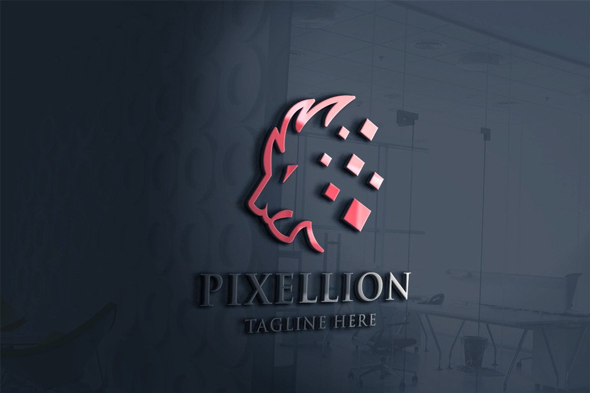 Pixel Lion Logo, a Branding & Logo Template by Design_Planet
