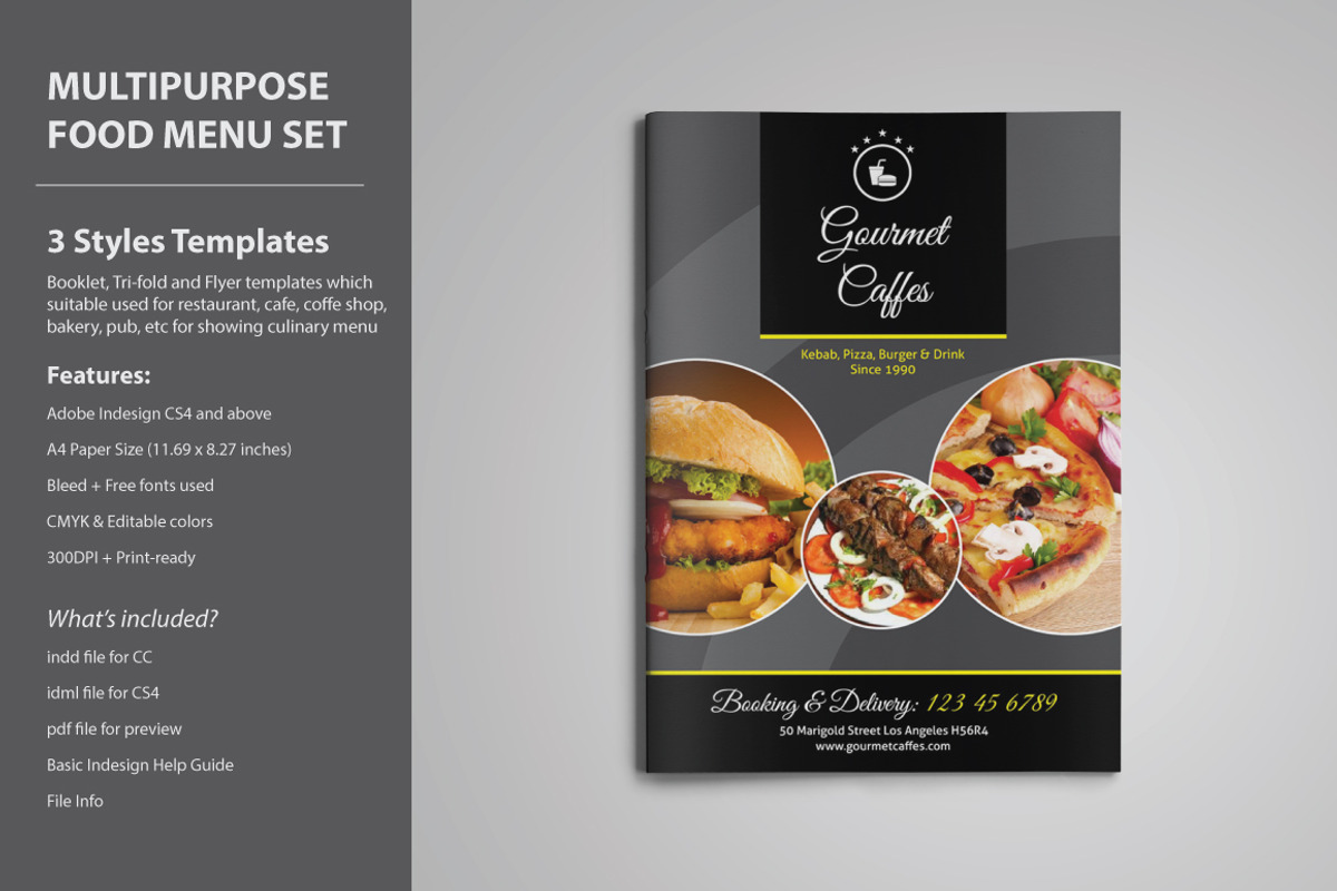 Multipurpose Food Menu Template, a Brochure Template by voryu