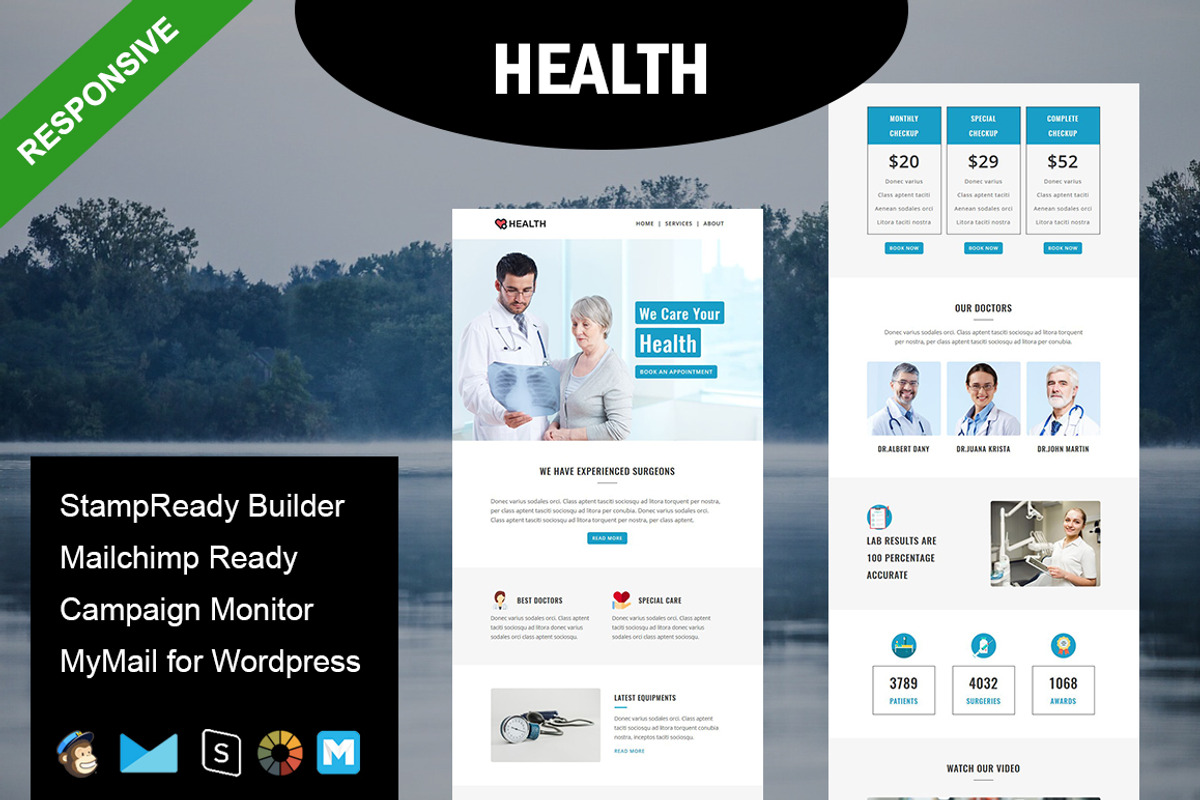 HEALTH- Responsive Email Template, an Email Template by FourDinos