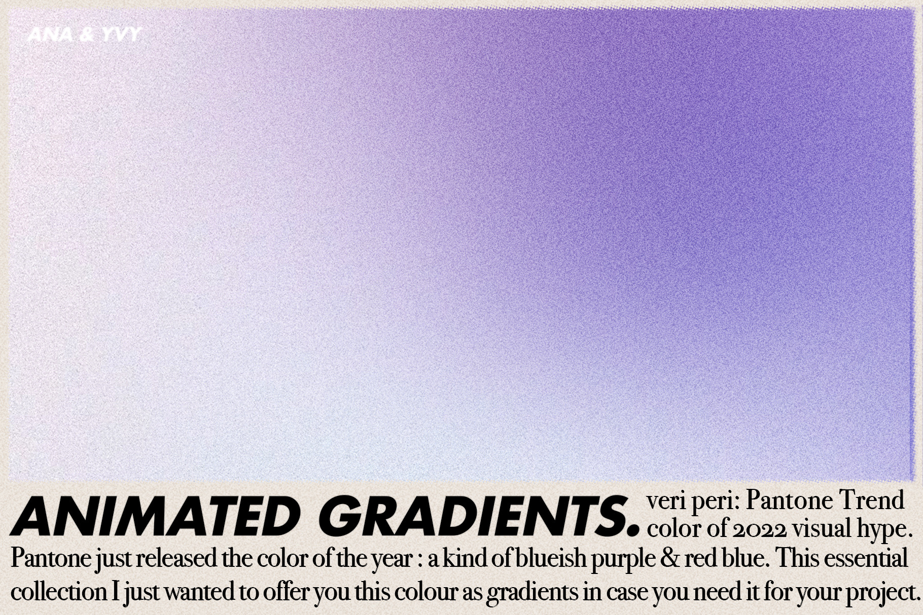 Animated Gradient Lavender Purple, a Texture Graphic by ana & yvy