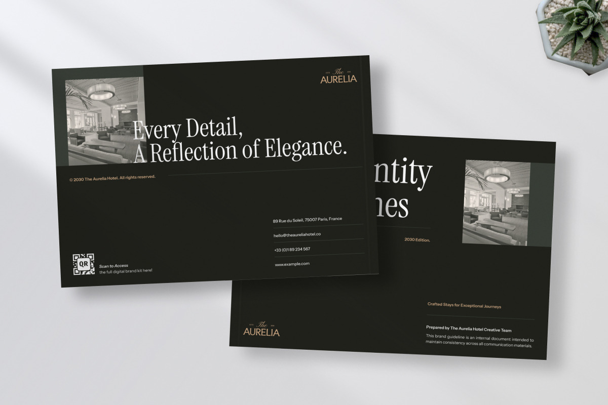 Luxury Hotel Brand Identity Guide, a Branding & Logo Template by twinstd