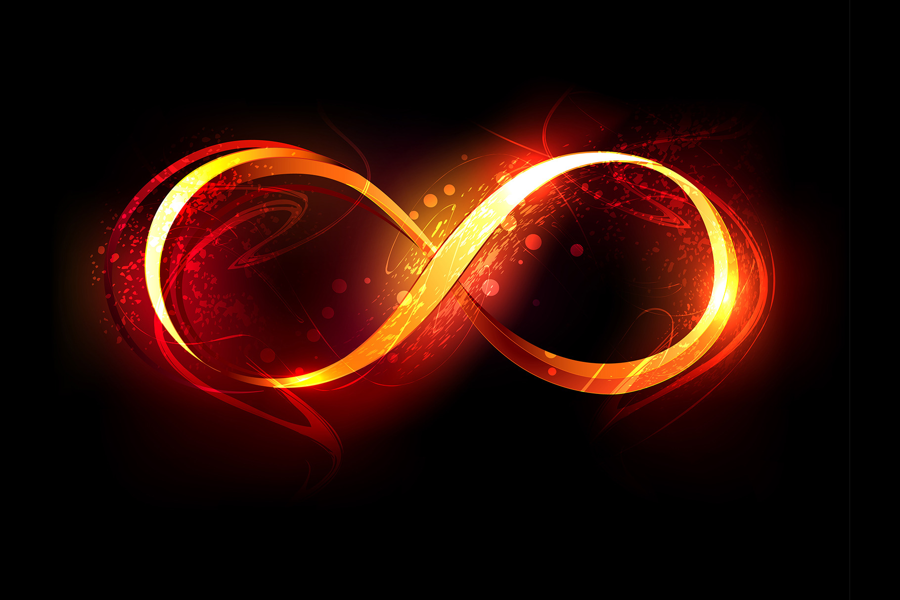 Fire Symbol of Infinity, an Illustration by blackmoon9