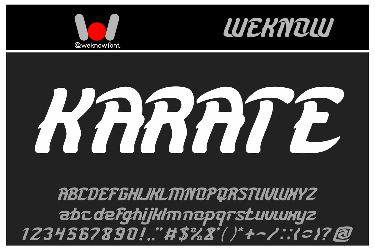 Karate font | Creative Market