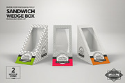 Sandwich Wedge Box Packaging Mockup, a Cups & Container Mockup by INCDesign