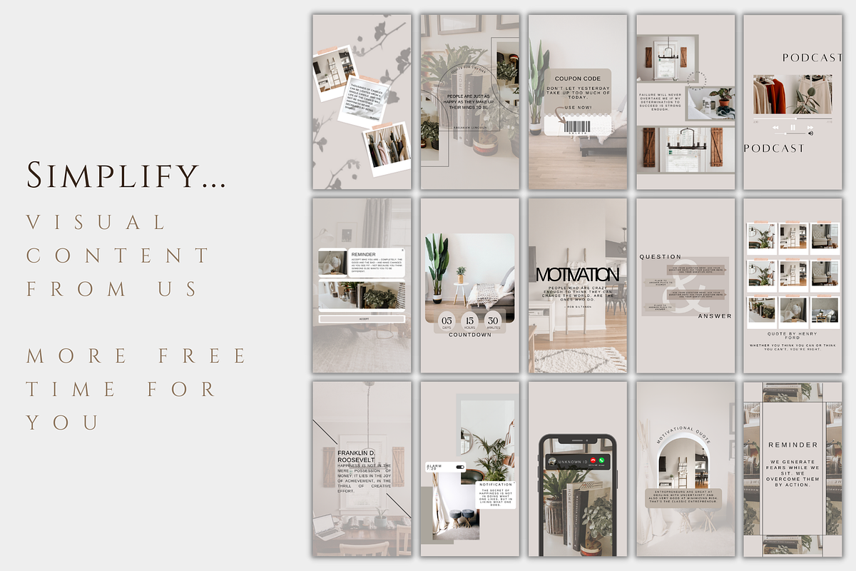 Instagram Neutral Canva Social Media, a Social Media Template by ...