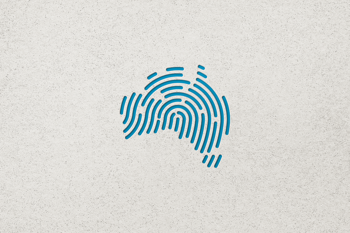 Modern Fingerprint Digital Logo