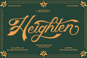 Heighten Vintage Script Font, a Script Font by Arendxstudio