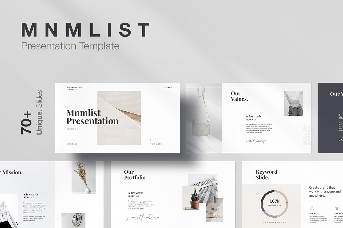 Stylish Minimal PowerPoint Template, a Presentation Template by ...