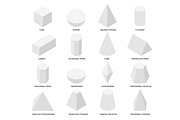 Isometric shapes. White isolated, an Object Graphic by Frogella
