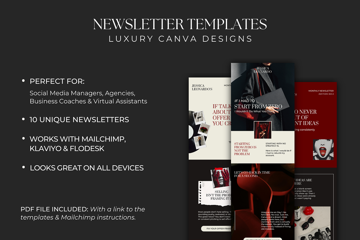 Red Cherry Newsletter Templates