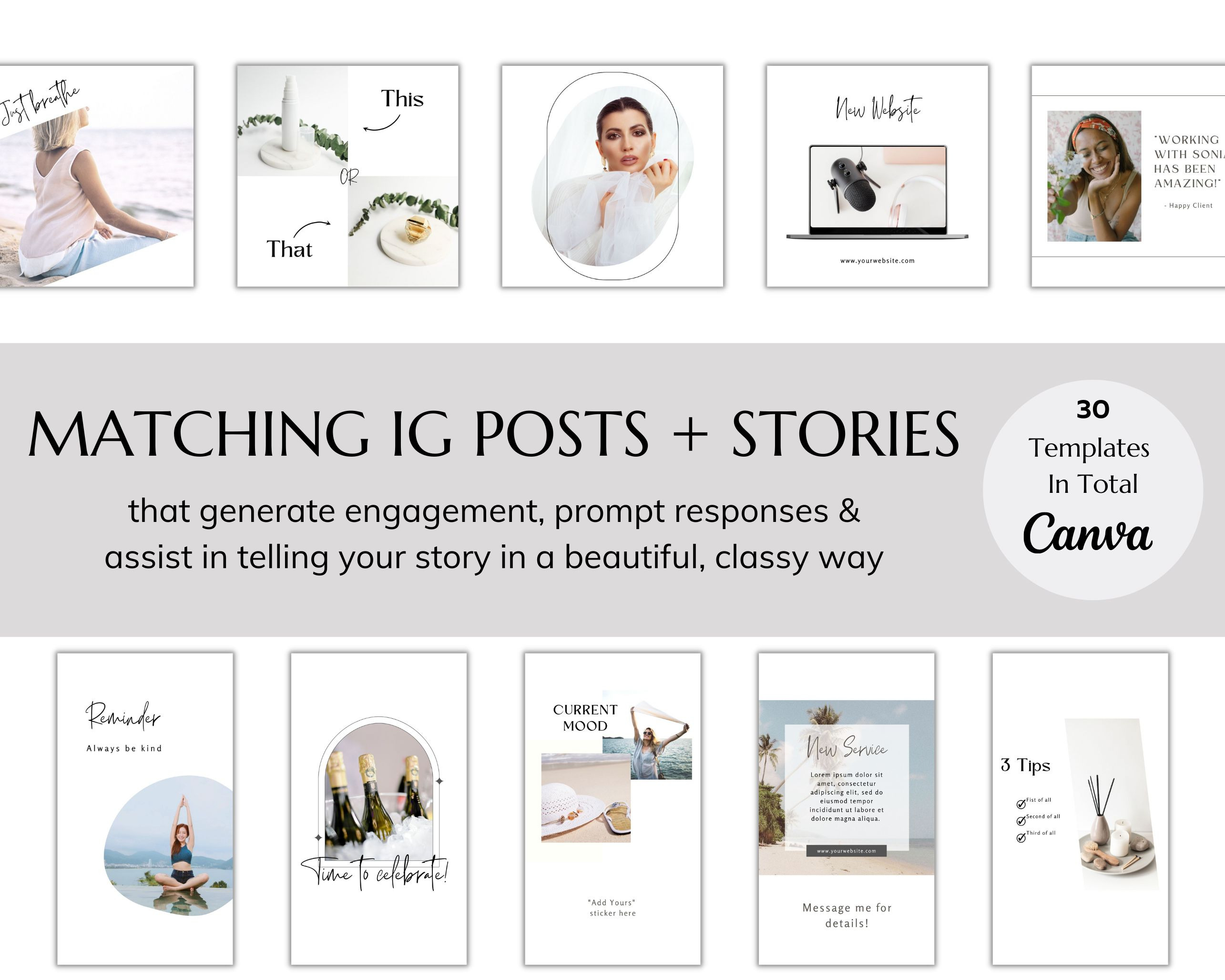 Luxe Vibes Instagram Posts + Stories, a Social Media Template by Luxe ...