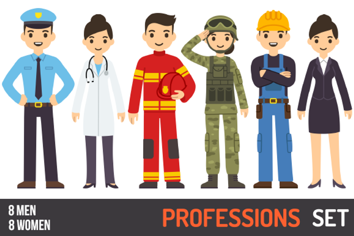 Professions set, a Person Illustration by Irina Mir