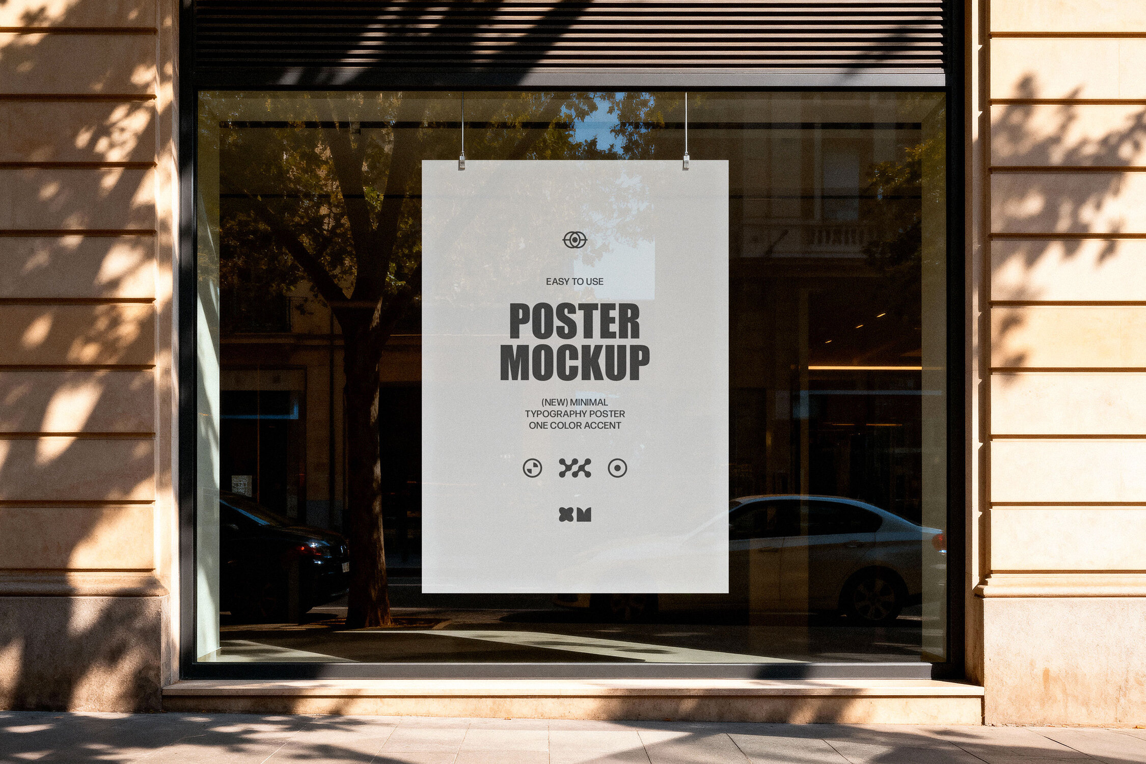 Poster in Store Window Mockup, an Advertising Mockup by Design Squad
