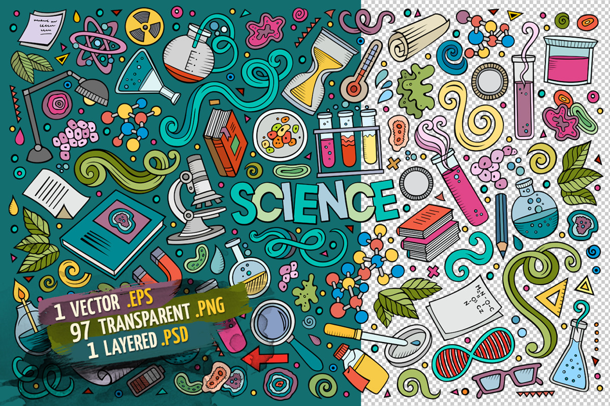 Science Objects & Elements Set, an Object Graphic by BALABOLKA