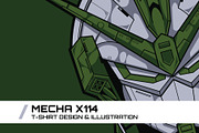 Mecha X114 Illustration, an Illustration by Dankudraw