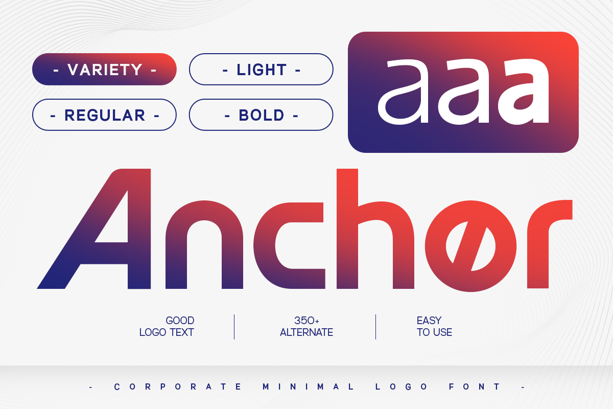 Anchor - Corporate Minimal Logo Font