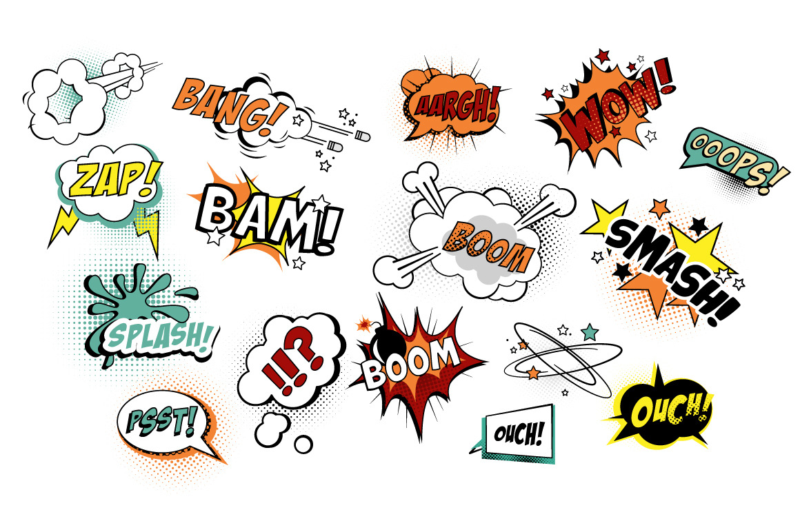 Comic Text, Pop Art Style, an Illustration by TopVectors
