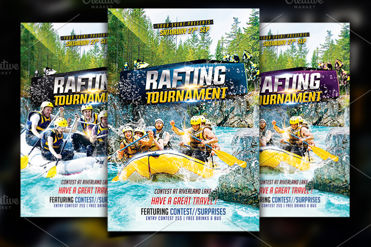 Rafting Flyer Template, a Flyer Template by Basez Flyers