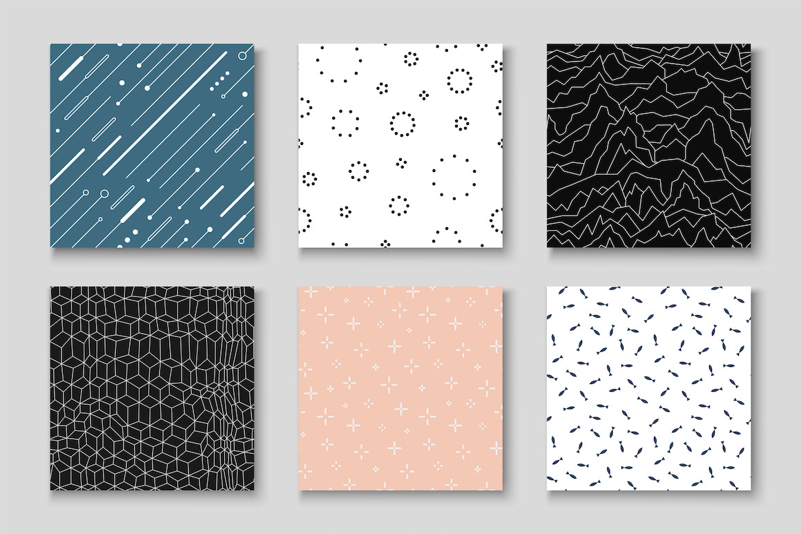 Creative seamless minimal patterns, a Pattern Graphic by ExpressShop